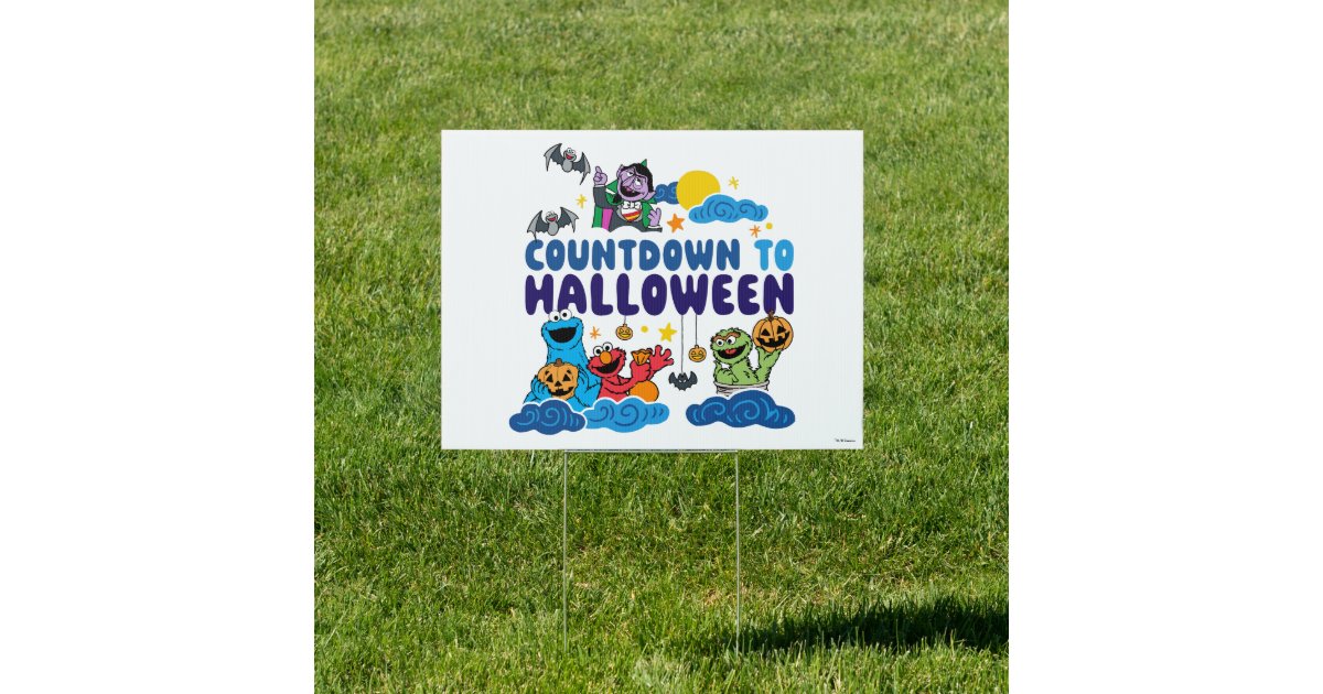 Sesame Street | Countdown to Halloween Sign | Zazzle