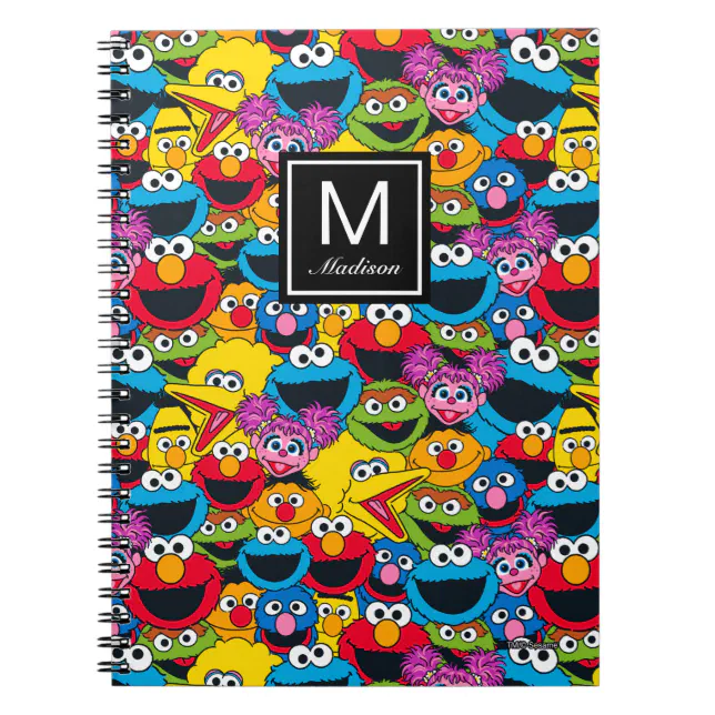 Sesame Street Crew Pattern | Add Your Name Notebook | Zazzle
