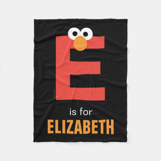 Sesame Street | E is for Elmo Fleece Blanket | Zazzle.com