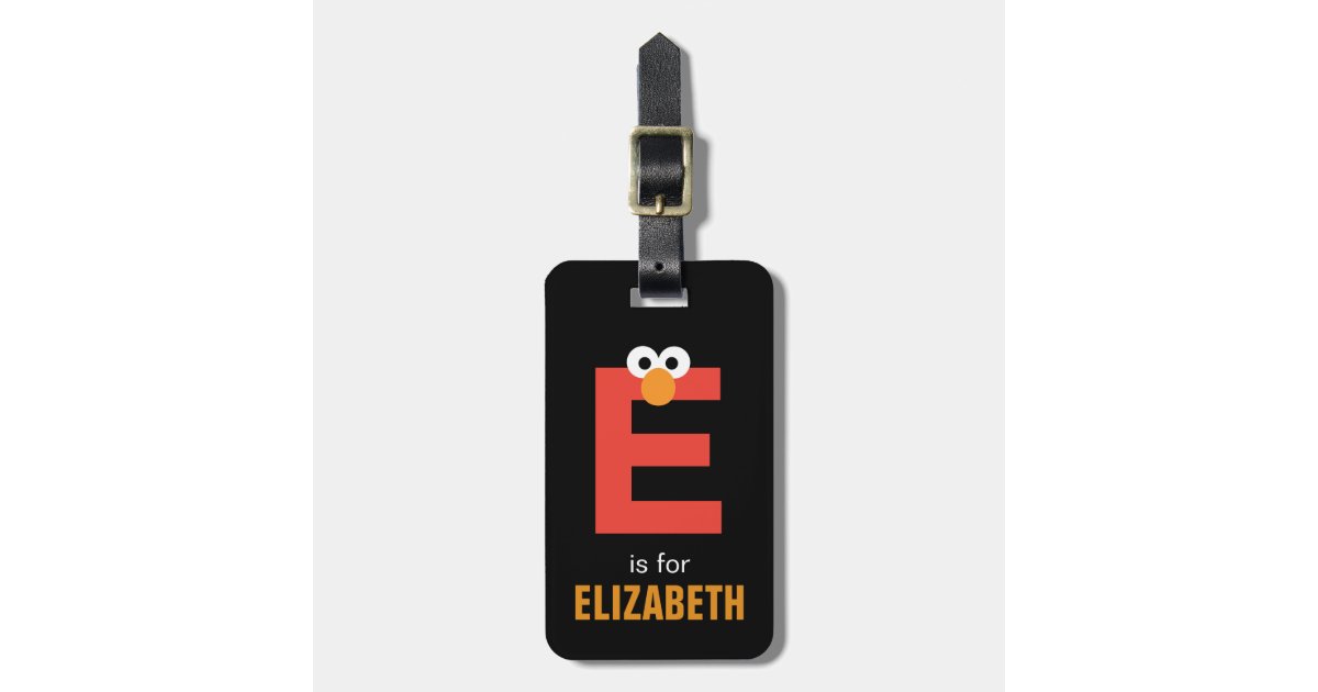Sesame Street | E is for Elmo Luggage Tag | Zazzle