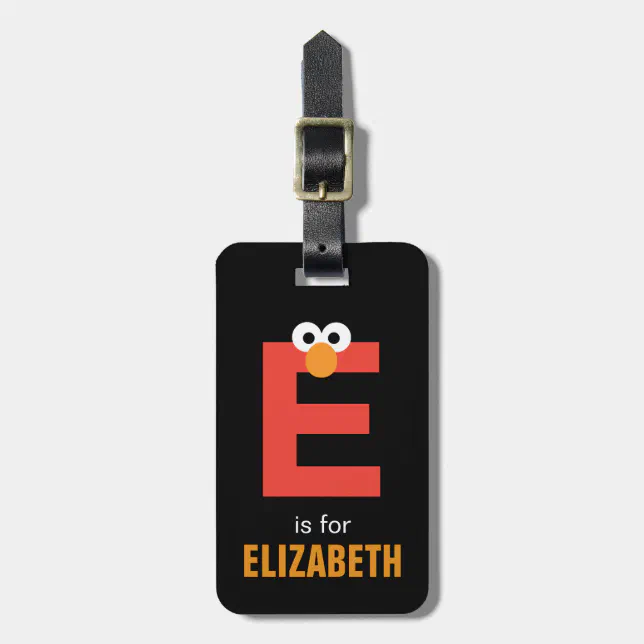Sesame Street | E is for Elmo Luggage Tag | Zazzle