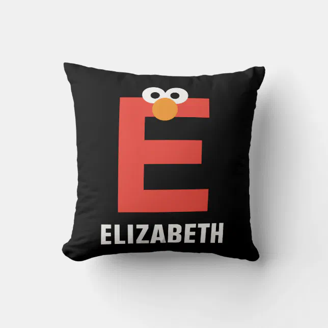 Sesame Street | E is for Elmo Throw Pillow | Zazzle