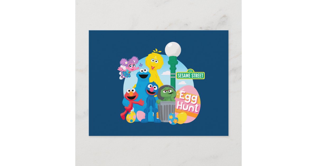 Sesame Street Easter Egg Hunt Postcard | Zazzle