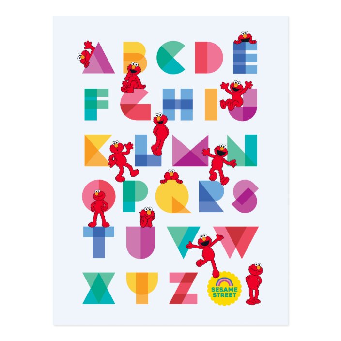 Sesame Street | Elmo Alphabet Postcard | Zazzle.com