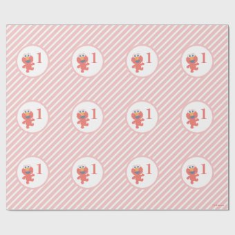 Sesame Street | Elmo - Baby Birthday Wrapping Paper | Zazzle
