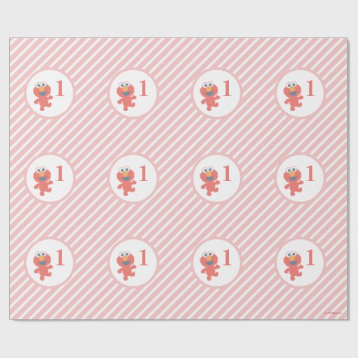 Sesame Street | Elmo - Baby Birthday Wrapping Paper | Zazzle