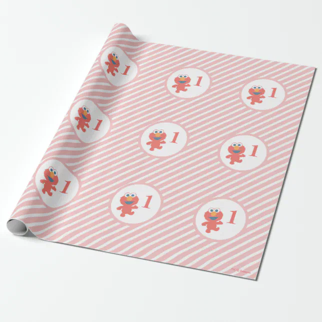 Sesame Street | Elmo - Baby Birthday Wrapping Paper | Zazzle