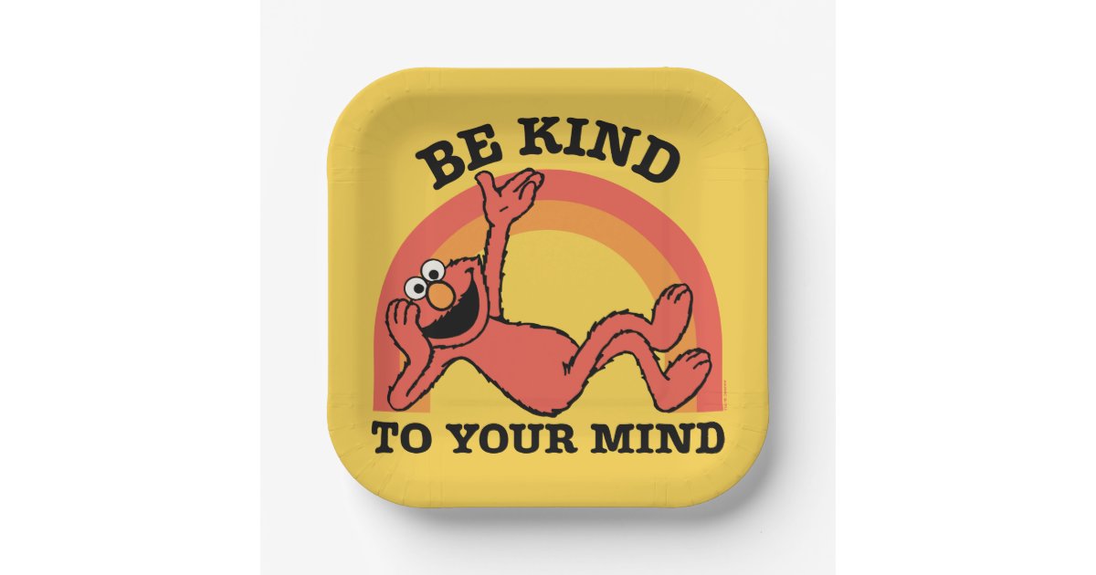 Sesame Street | Elmo Be Kind to Your Mind Paper Plates | Zazzle