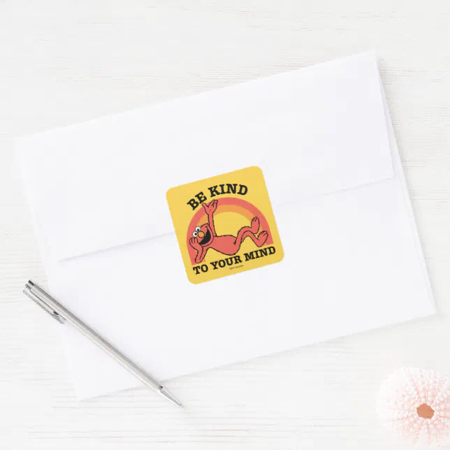 Sesame Street | Elmo Be Kind to Your Mind Square Sticker | Zazzle