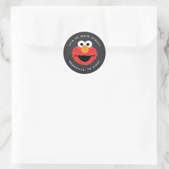 Sesame Street | Elmo Birthday Chalkboard Classic Round Sticker | Zazzle