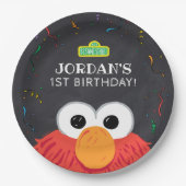 Sesame Street | Elmo Birthday Chalkboard Paper Plates | Zazzle
