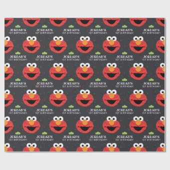 Sesame Street | Elmo Birthday Chalkboard Wrapping Paper | Zazzle