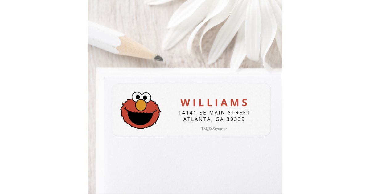Sesame Street | Elmo Birthday Label | Zazzle