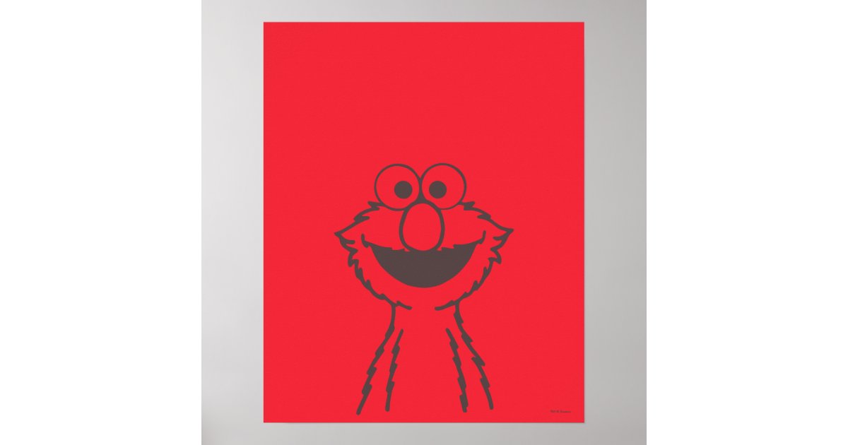 Sesame Street | Elmo Bright Poster | Zazzle