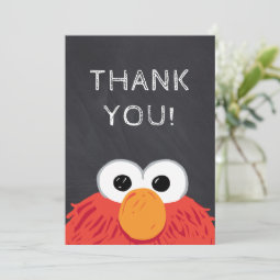 Sesame Street Elmo Chalkboard Birthday Thank You | Zazzle
