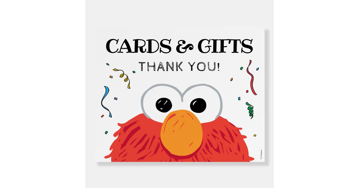 Sesame Street - Elmo Chalkboard Cards & Gifts Sign | Zazzle