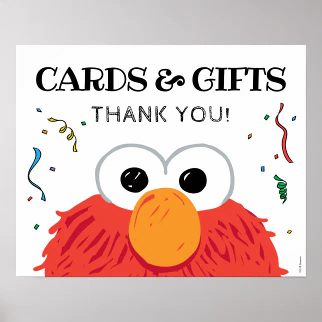 Sesame Street - Elmo Chalkboard Cards & Gifts Sign | Zazzle