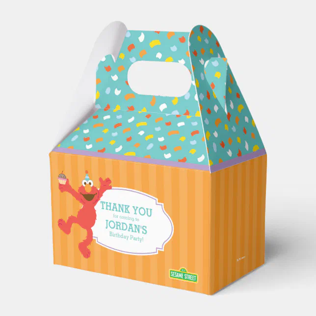 Sesame Street | Elmo - Cupcake & Confetti Birthday Favor Boxes | Zazzle
