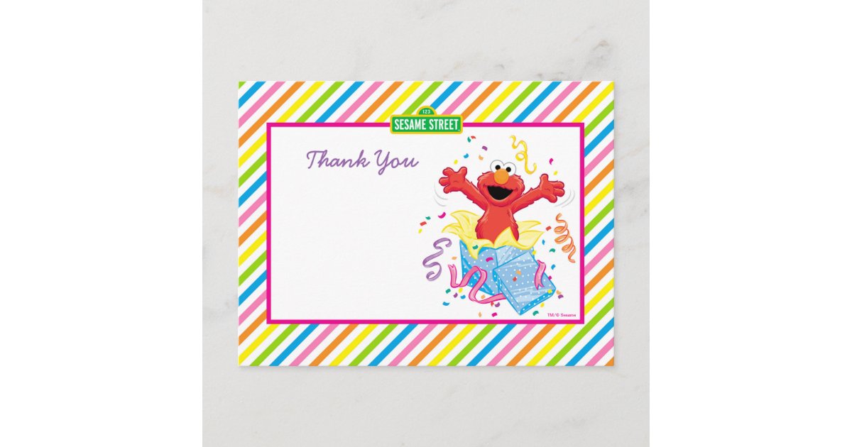 Sesame Street | Elmo Girl's Birthday Postcard | Zazzle