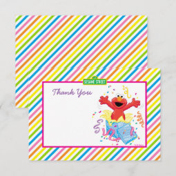 Sesame Street | Elmo Girl's Birthday Thank You Card | Zazzle