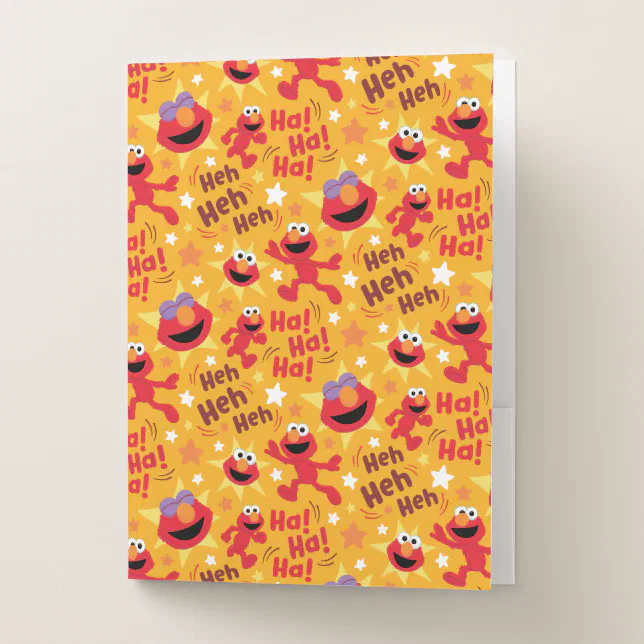 Sesame Street | Elmo Ha! Ha! Ha! Pattern Pocket Folder | Zazzle