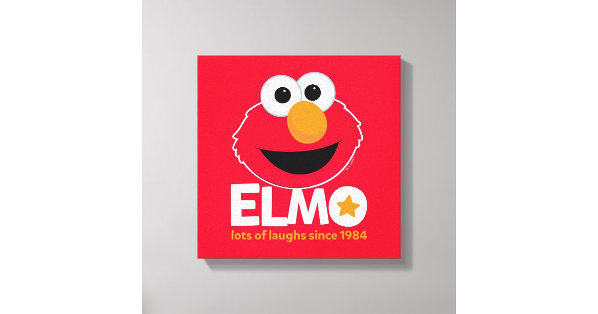 Sesame Street | Elmo Lots of Laughs Since 1984 Canvas Print | Zazzle