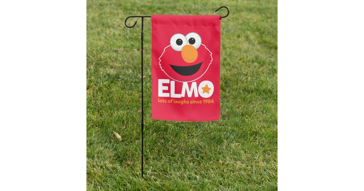 Sesame Street | Elmo Lots of Laughs Since 1984 Garden Flag | Zazzle