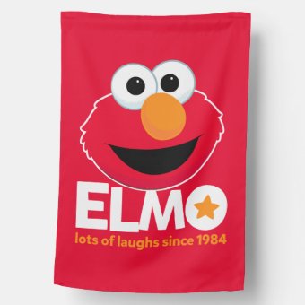 Sesame Street | Elmo Lots of Laughs Since 1984 House Flag | Zazzle