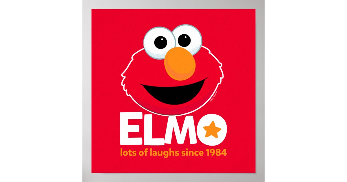 Sesame Street | Elmo Lots of Laughs Since 1984 Poster | Zazzle