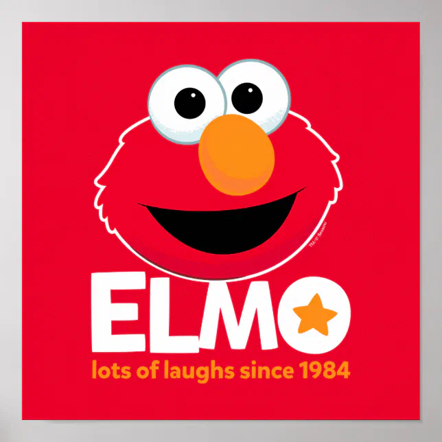 Sesame Street | Elmo Lots of Laughs Since 1984 Poster | Zazzle