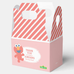 Sesame Street | Elmo - Pink Striped Favor Box | Zazzle