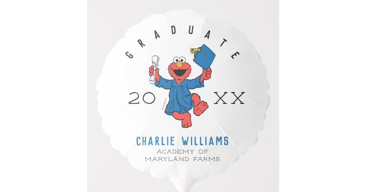 Sesame Street | Elmo Preschool Graduate Balloon | Zazzle