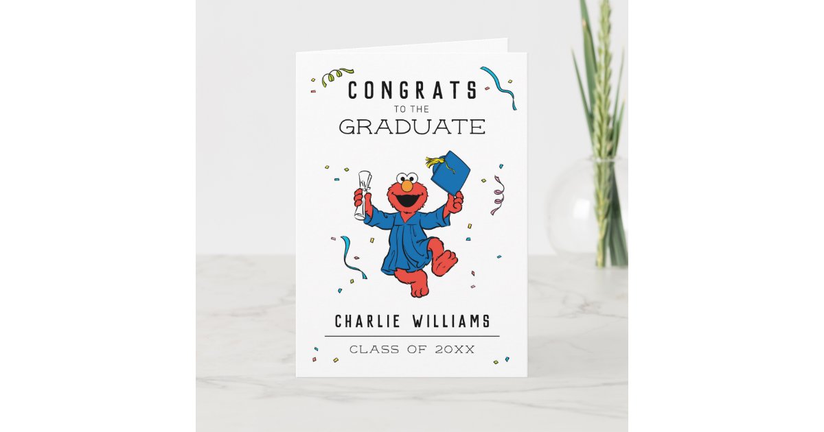 Sesame Street | Elmo Preschool Graduate Card | Zazzle