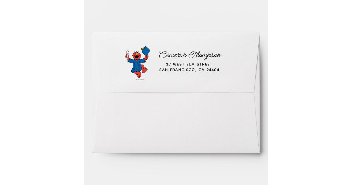 Sesame Street | Elmo Preschool Graduate Envelope | Zazzle