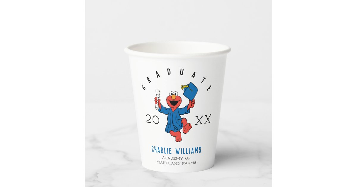 Sesame Street | Elmo Preschool Graduate Paper Cups | Zazzle