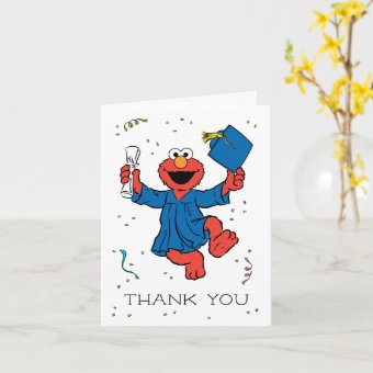 Sesame Street | Elmo Preschool Graduate Thank You Card | Zazzle