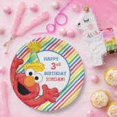 Sesame Street | Elmo - Rainbow Birthday Paper Plates | Zazzle