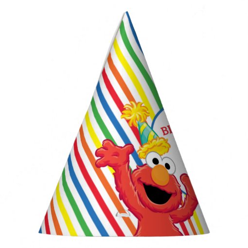 Sesame Street | Elmo - Rainbow Birthday Party Hat | Zazzle