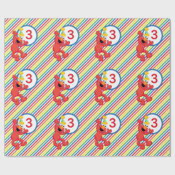 Sesame Street | Elmo - Rainbow Birthday Wrapping Paper | Zazzle