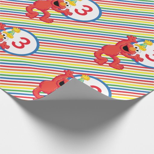 Sesame Street | Elmo - Rainbow Birthday Wrapping Paper | Zazzle