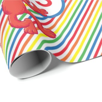 Sesame Street | Elmo - Rainbow Birthday Wrapping Paper | Zazzle