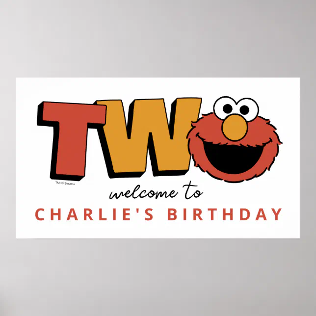 Sesame Street | Elmo - Second Birthday Poster | Zazzle