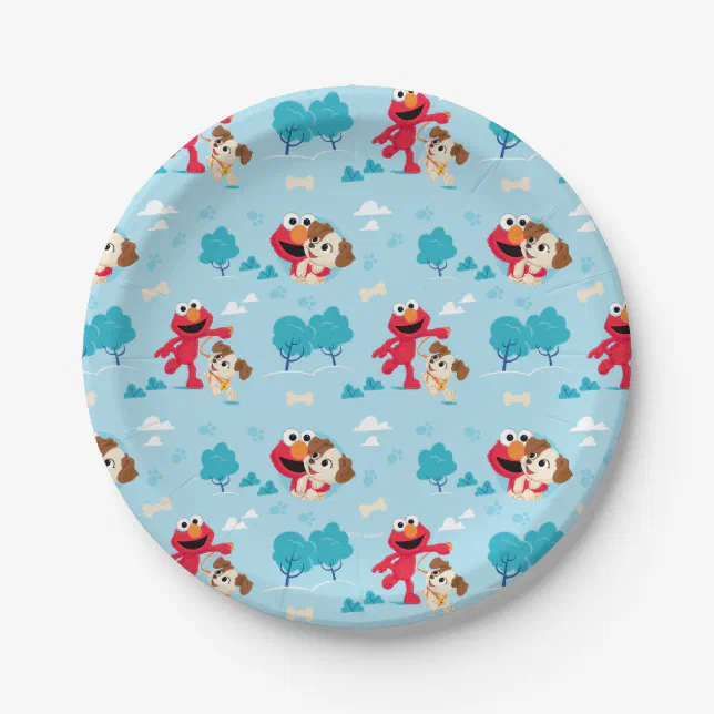 Sesame Street | Elmo & Tango Pattern Paper Plates | Zazzle
