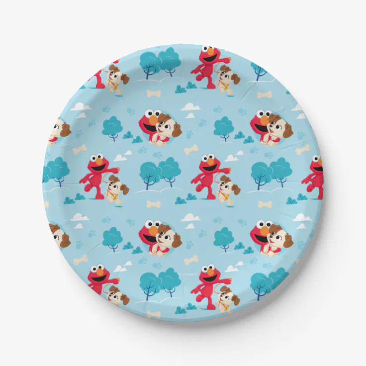 Sesame Street | Elmo & Tango Pattern Paper Plates | Zazzle