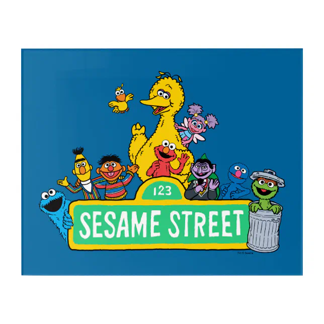 Sesame Street | Full Color With Pals Acrylic Print | Zazzle