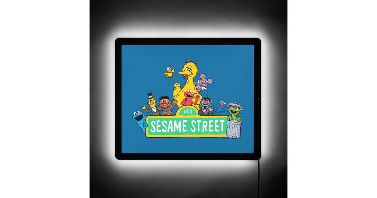 Sesame Street | Full Color With Pals LED Sign | Zazzle