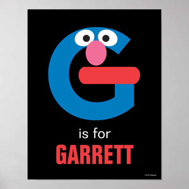 Sesame Street | G is for Grover Poster | Zazzle