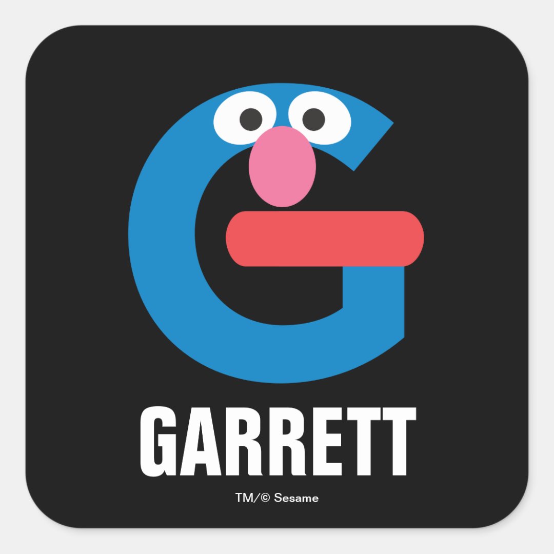 Sesame Street | G is for Grover Square Sticker | Zazzle