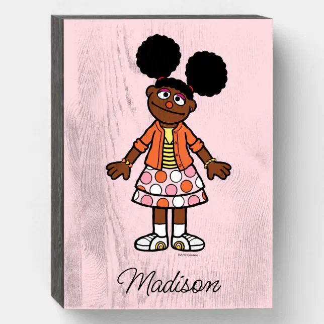 Sesame Street | Gabrielle Add Your Name Wooden Box Sign | Zazzle