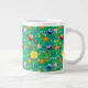 Sesame Street Green Floral Pattern Giant Coffee Mug | Zazzle